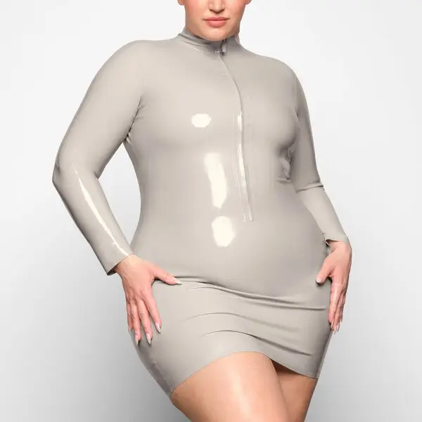 SKIMS Latex Long Sleeve Dress