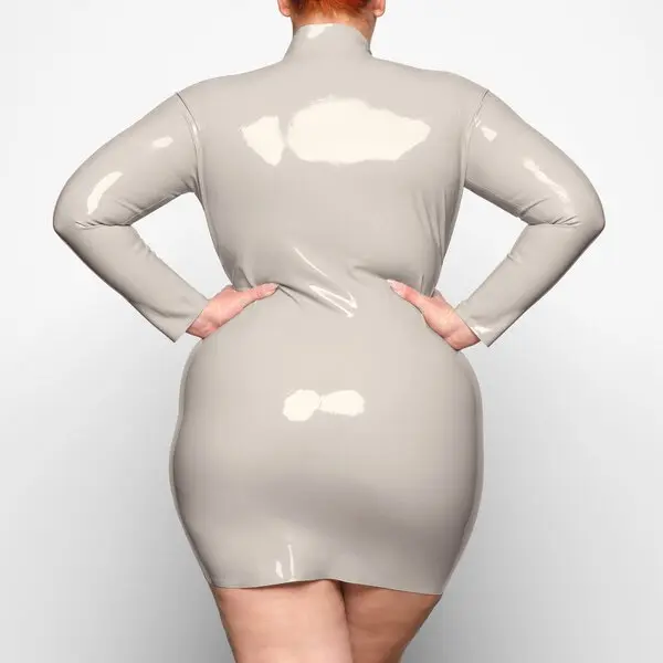 SKIMS Latex Long Sleeve Dress