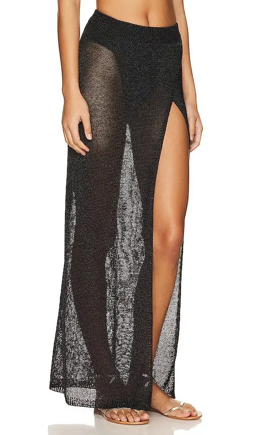 Superdown Keva Wrap Maxi Skirt - Black