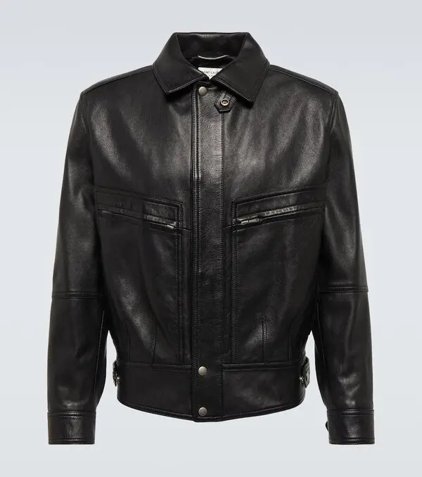 Saint Laurent Paneled Leather Jacket