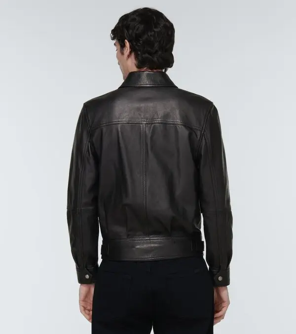 Saint Laurent Paneled Leather Jacket