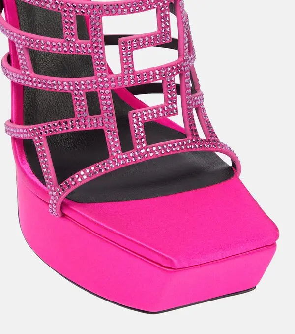 Versace Greca Embellished Maze Sandals