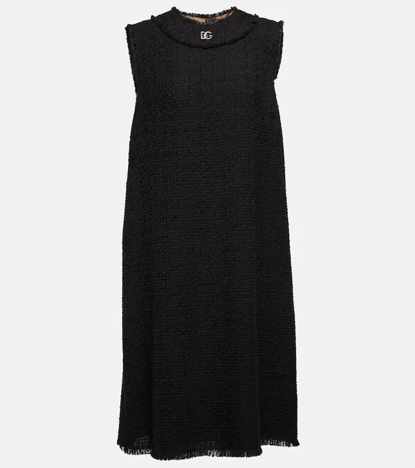 Dolce & Gabbana Wool-blend Minidress - Black