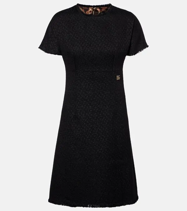 Dolce & Gabbana Wool-blend Mini Dress - Black