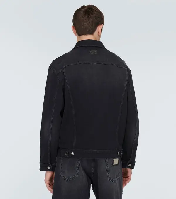 Dolce & Gabbana Zip-up Denim Jacket With Hood - Blue