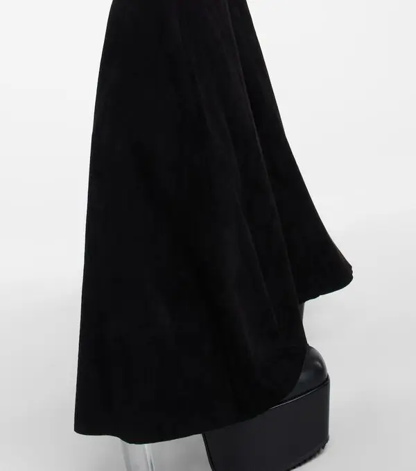 Stouls High-rise Suede Flared Pants