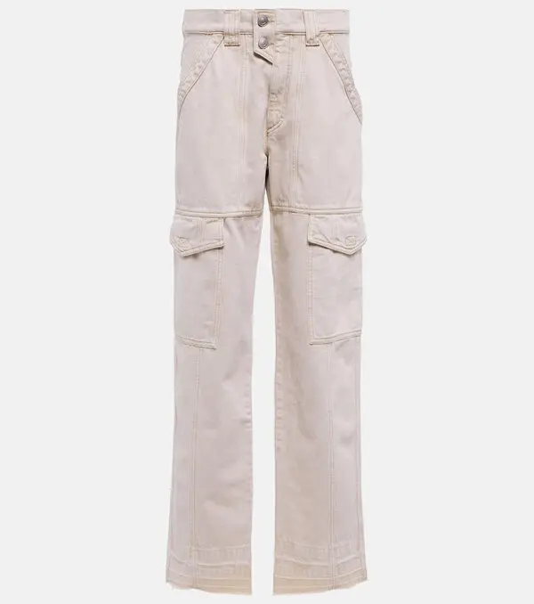 MARANT ETOILE Vayoneo Straight Cargo Jeans - Beige