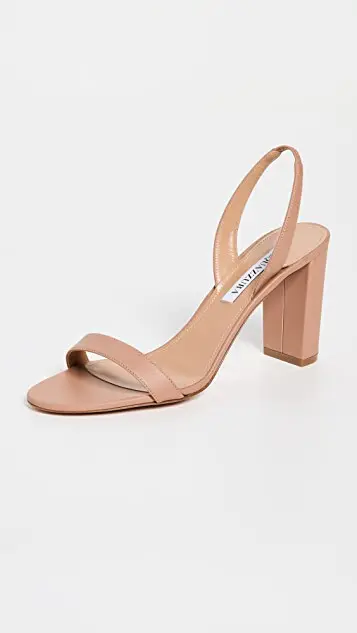 AQUAZZURA So Nude Block Sandals 85