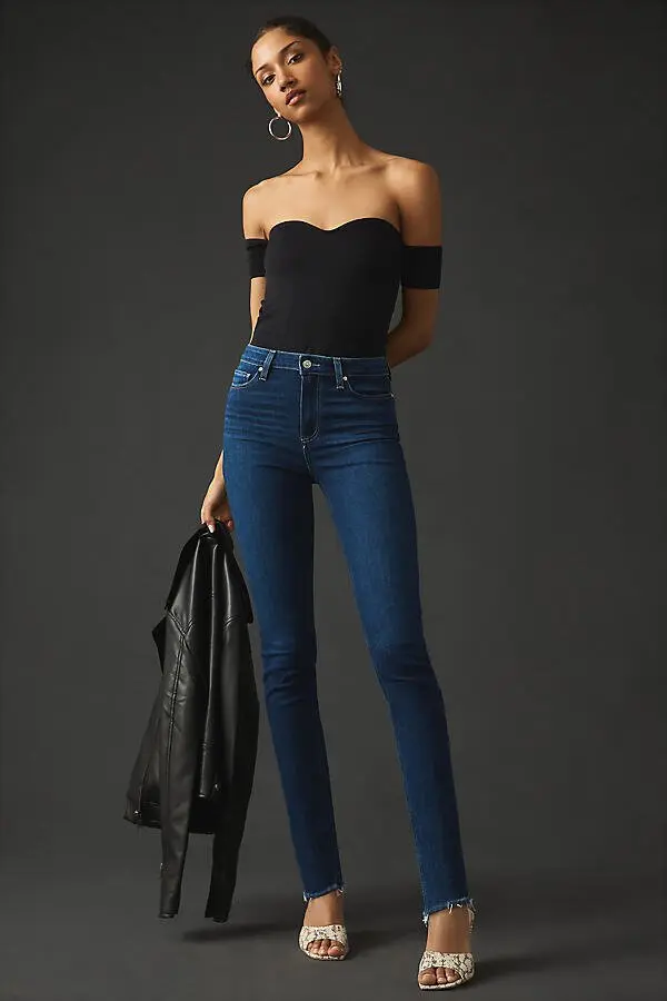 Paige Hoxton High-rise Skinny Jeans - Dark Denim