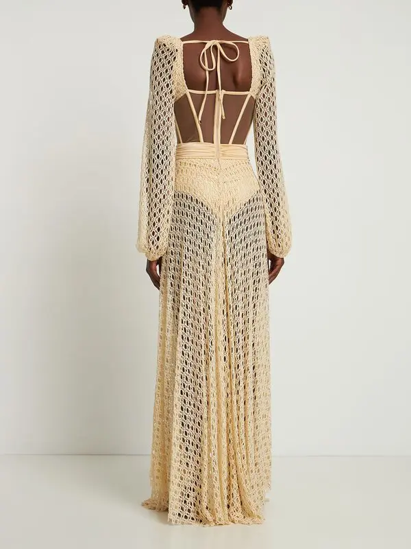 two piece crochet dress Pre-order 6-8 weeks So Sara two-piece look ivory – We Are Reclamation pool party chic Cotton White Slip Dress This two piece coord Color:06 Blue
