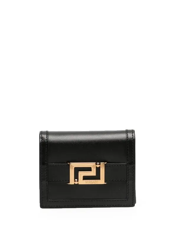 Versace Greca Goddess Bifold Wallet - Black