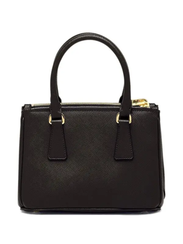 Prada Galleria Saffiano Leather Mini Bag Black Editorialist