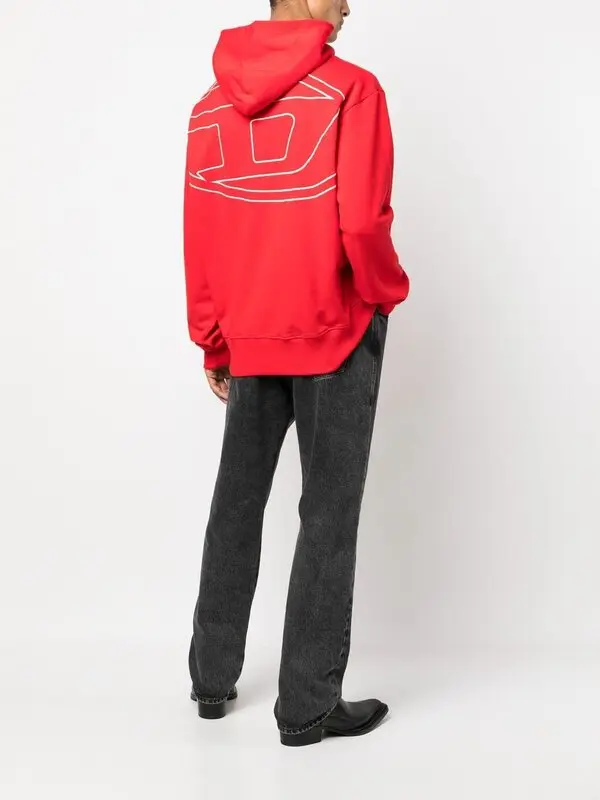 DIESEL® Logo-print Long-sleeve Hoodie
