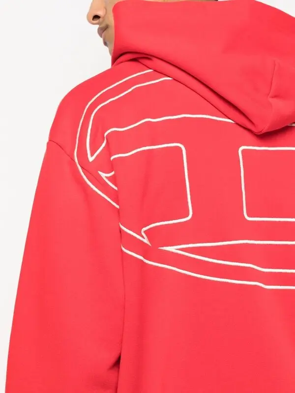 DIESEL® Logo-print Long-sleeve Hoodie