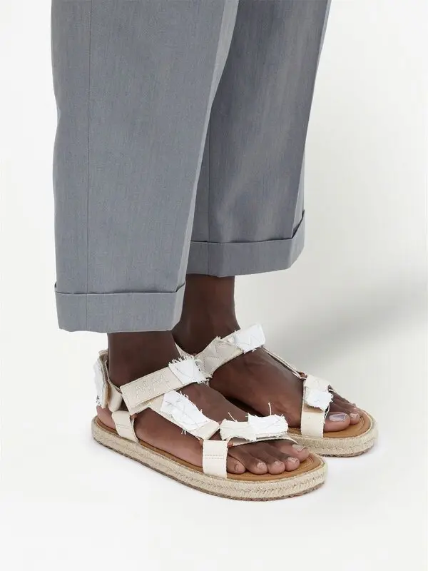 MAISON MARGIELA Patchwork Hiking Sandals - White