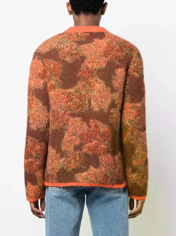 ERL Intarsia-knit Alpaca-wool Jumper - Orange