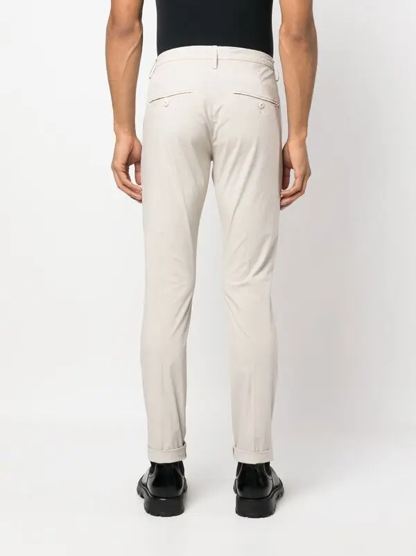 DONDUP Pressed-crease Cotton Chinos - White