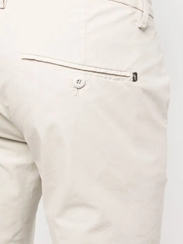 DONDUP Pressed-crease Cotton Chinos - White