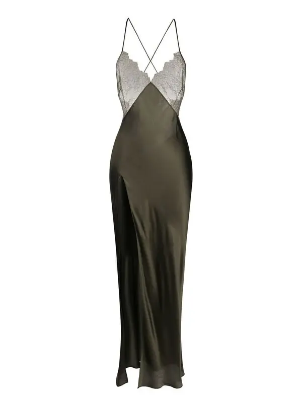 MAISON CLOSE Rendez-vous Silk Dress - Green