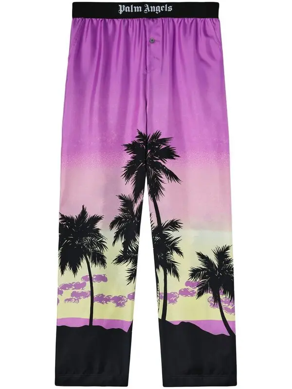 Palm Angels Straight Trousers - Purple