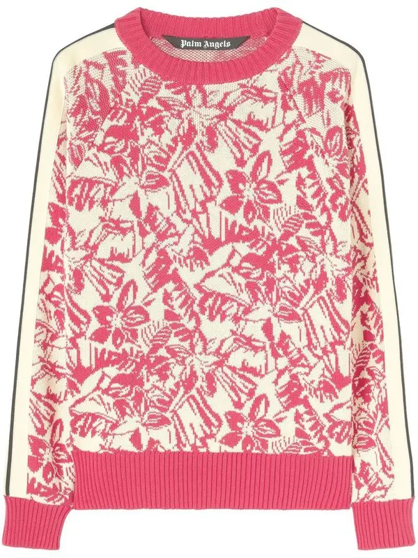 Palm Angels Hibiscus Intarsia-knit Jumper