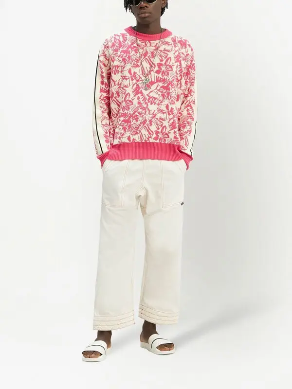 Palm Angels Hibiscus Intarsia-knit Jumper
