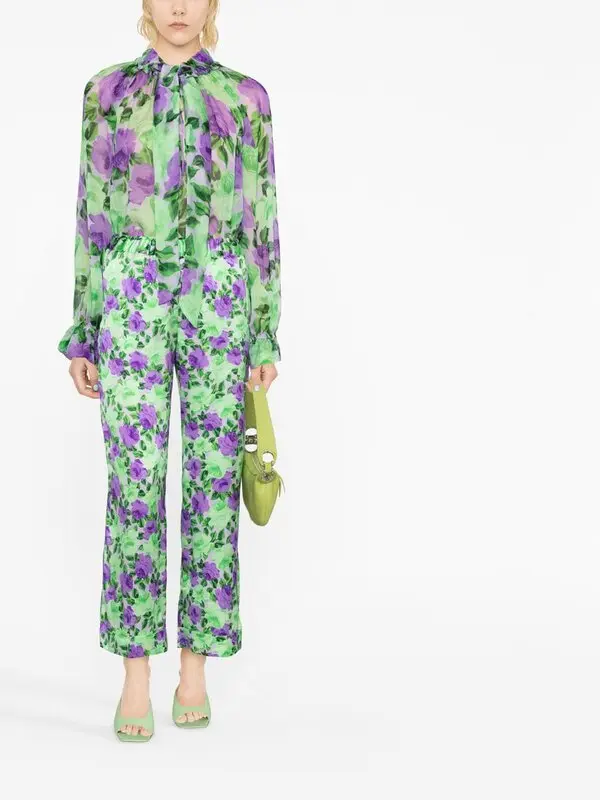 P.a.r.o.s.h Floral Print Trousers