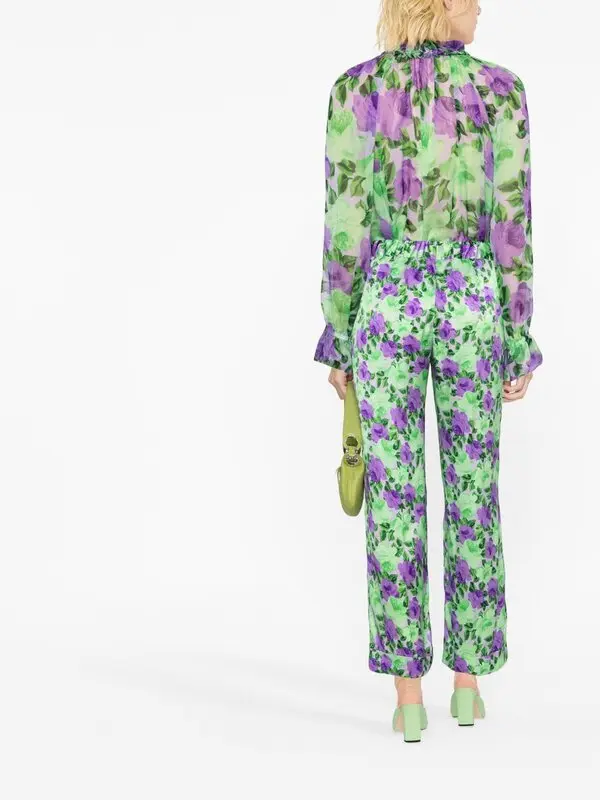 P.a.r.o.s.h Floral Print Trousers