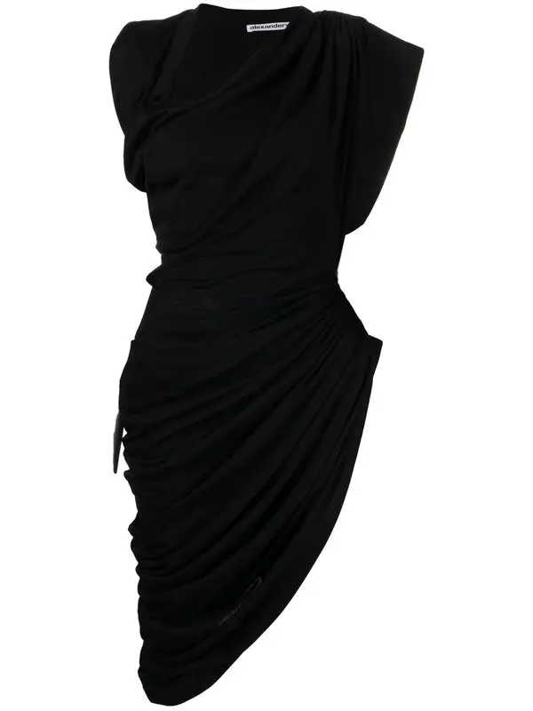 Alexander Wang Asymmetrical Mini Dress - Black