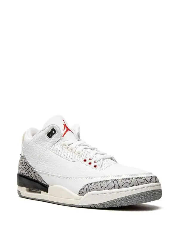 JORDAN Air 3 Cement Reimagined Sneakers - White