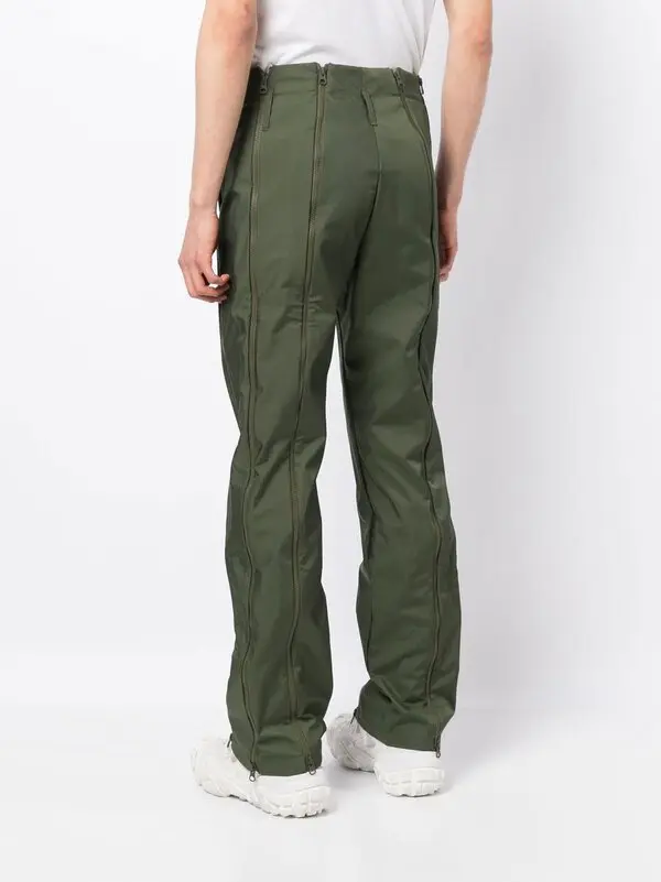 POST ARCHIVE FACTION Zip Detail Straight Leg Trousers
