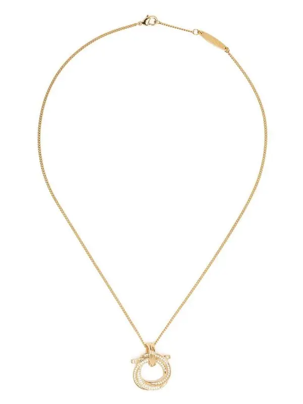 FERRAGAMO Crystal-embellished Pendant Necklace