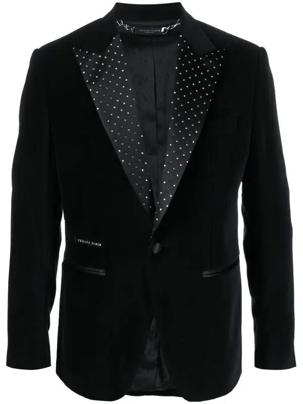 Philipp Plein Single-breasted Velvet Blazer