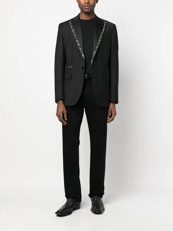Philipp Plein Star Stud-embellished Single-breasted Blazer