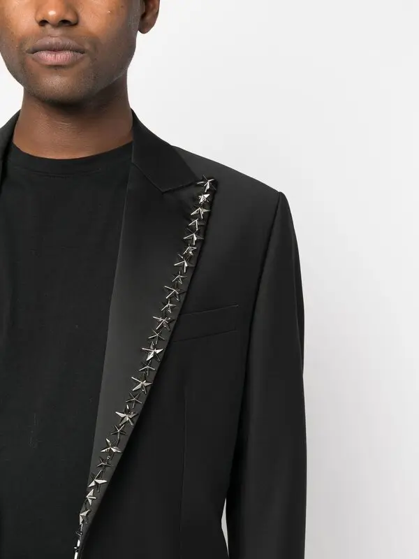Philipp Plein Star Stud-embellished Single-breasted Blazer