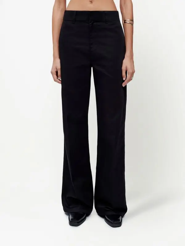 RE/DONE Wide Leg Low-rise Trousers - Black