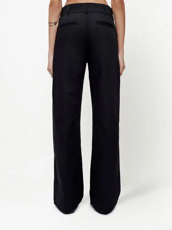 RE/DONE Wide Leg Low-rise Trousers - Black