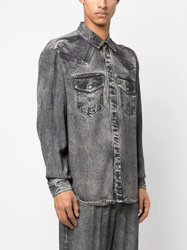 DIESEL® Acid-wash Long-sleeve Shirt