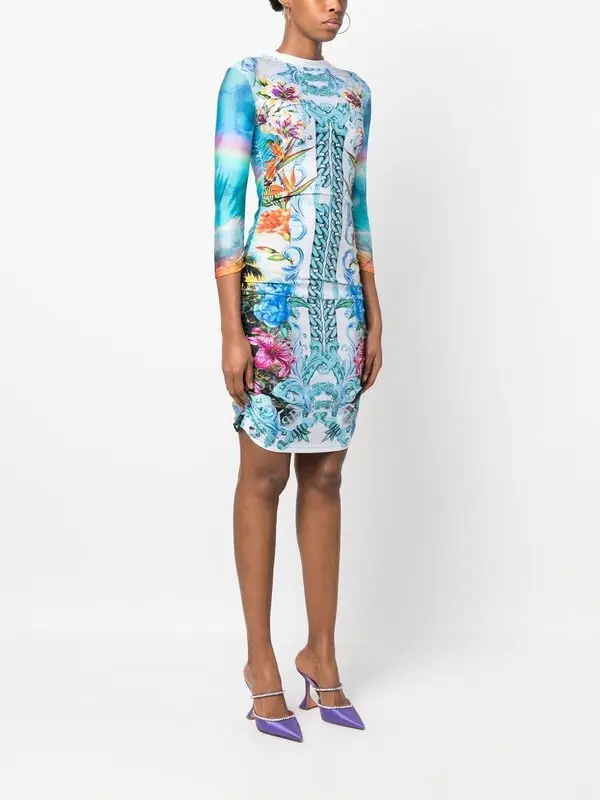 Philipp Plein Hawaii-print Mini Dress