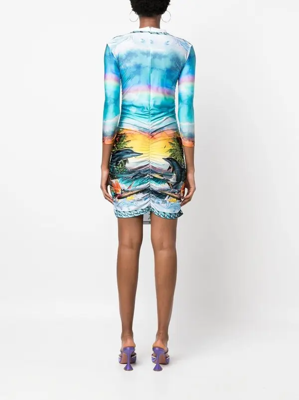 Philipp Plein Hawaii-print Mini Dress