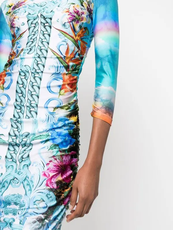 Philipp Plein Hawaii-print Mini Dress