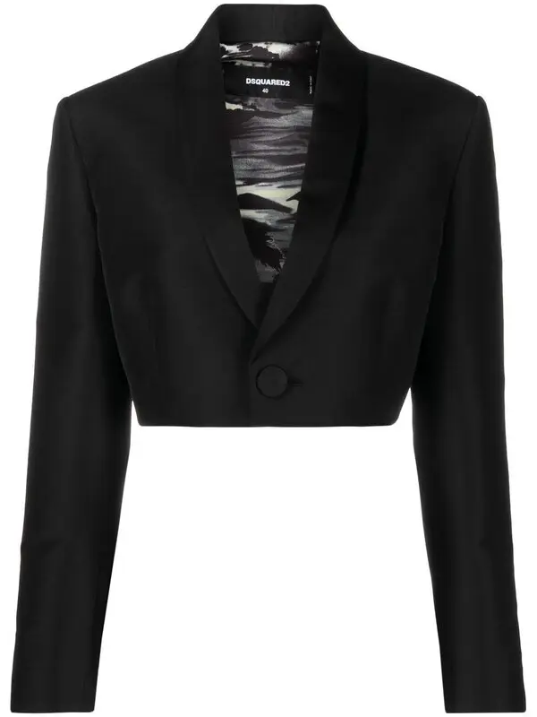 Dsquared2 Cropped Tailored Jacket - Black