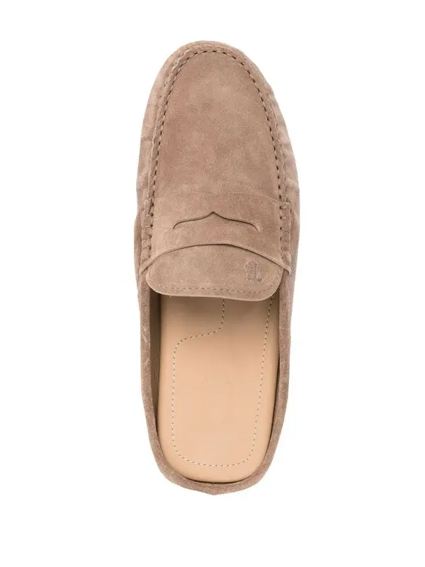 TOD'S Gommino Bubble Suede Mules - Neutrals