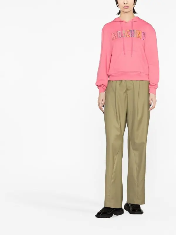 Moschino Embroidered Logo Hoodie