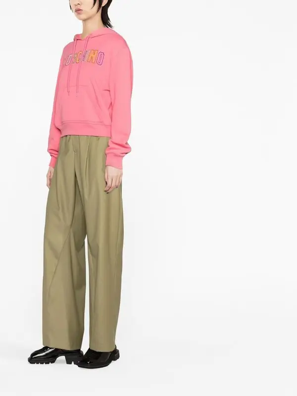Moschino Embroidered Logo Hoodie