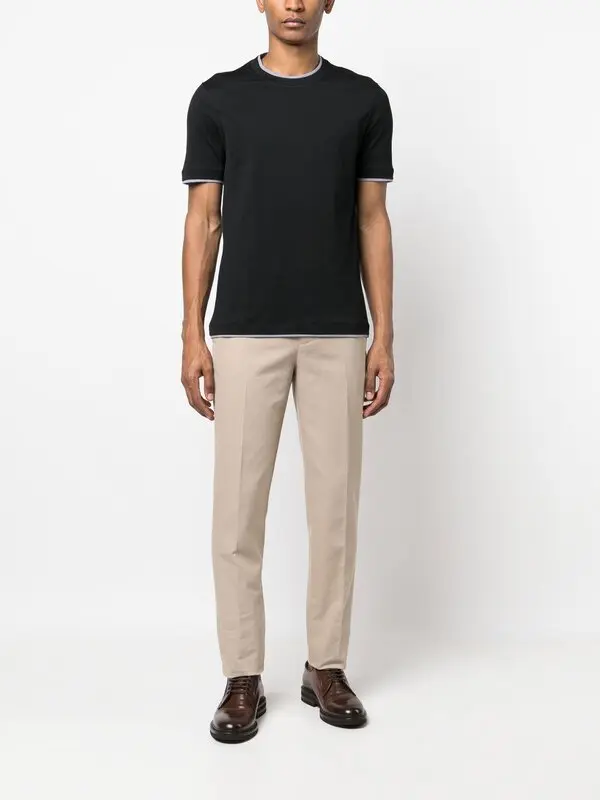 Brunello Cucinelli Contrasting-trim T-shirt
