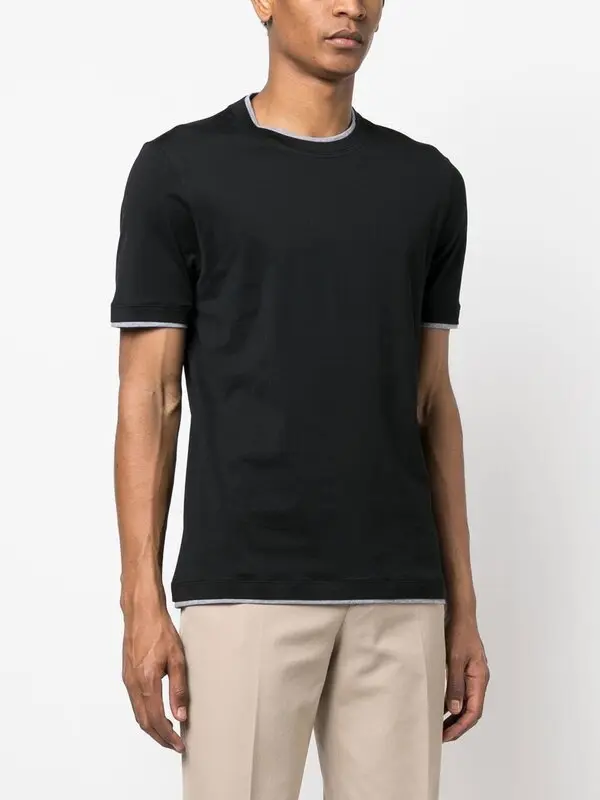 Brunello Cucinelli Contrasting-trim T-shirt