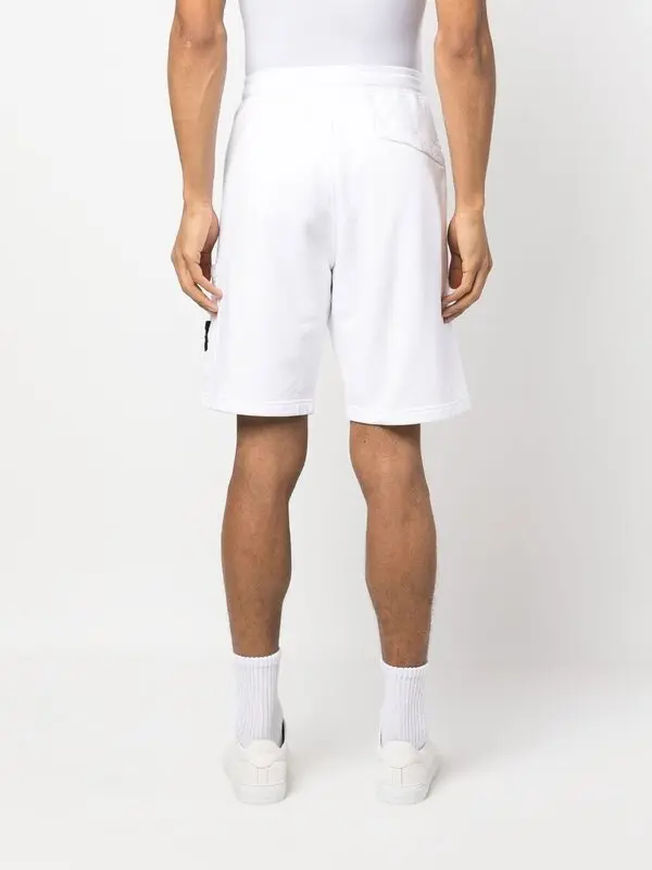 Stone Island Logo-patch Track Shorts - White
