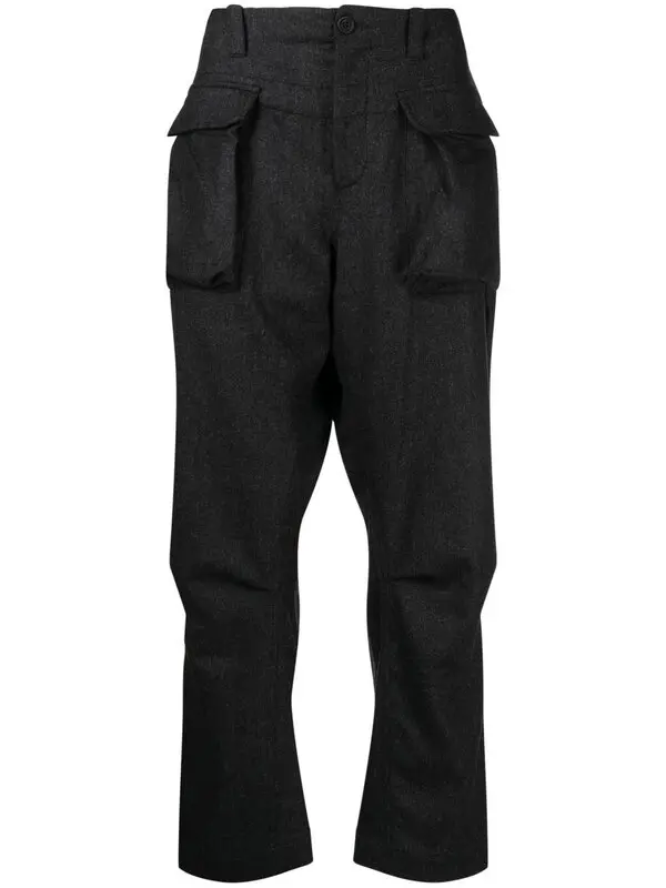 THE POWER FOR THE PEOPLE Flap-pocket Straight-leg Trousers