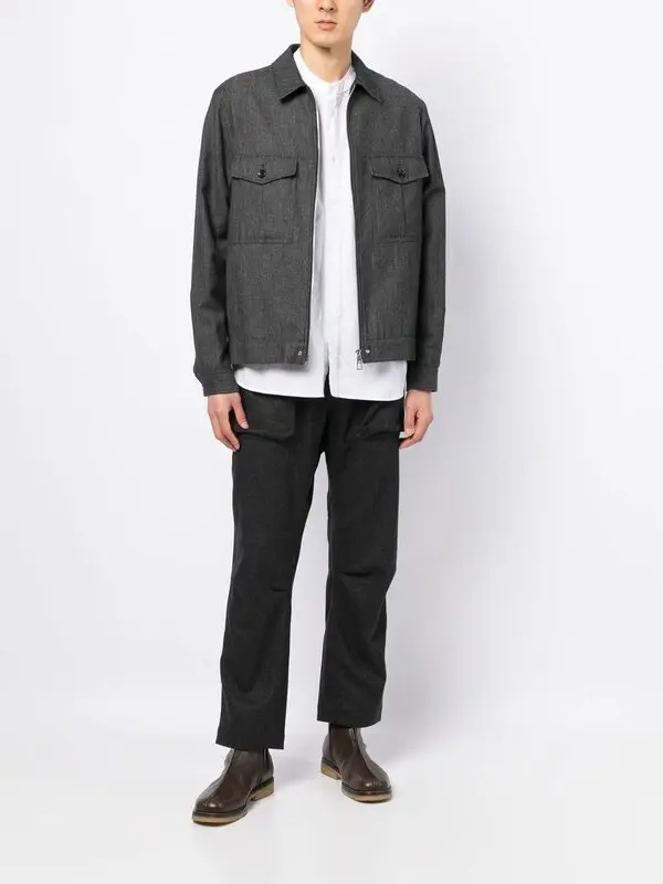 THE POWER FOR THE PEOPLE Flap-pocket Straight-leg Trousers